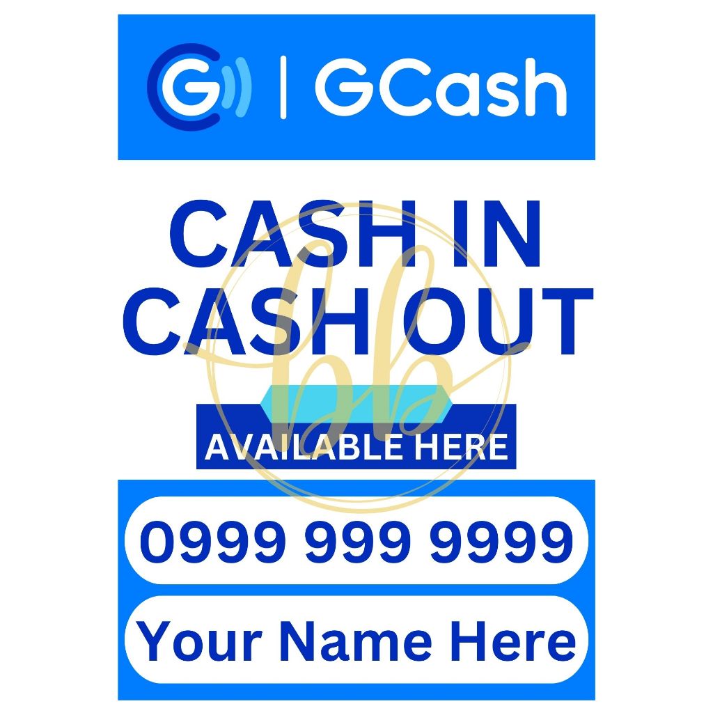 Laminated G-cash Signage (Customizable) A5 Size | Shopee Philippines
