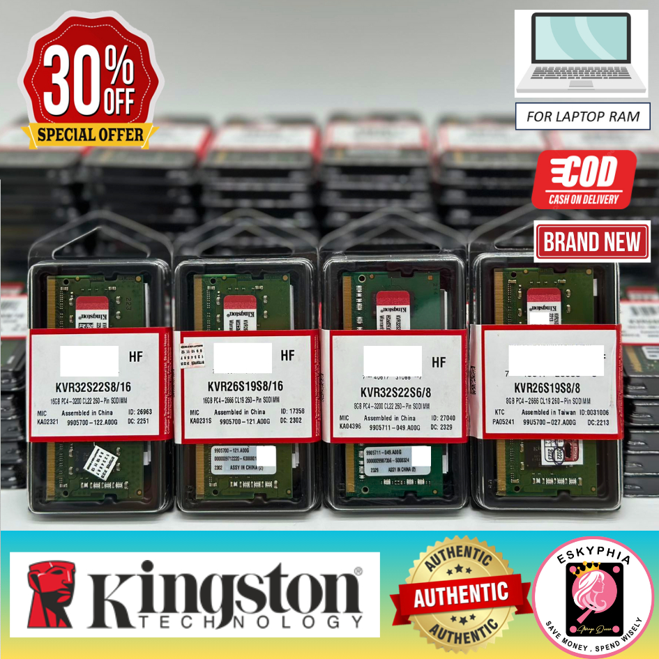 Kingston KVR32S22S8/16 16gb 3200mhz/2666mhz Low-power auto self-refresh ...