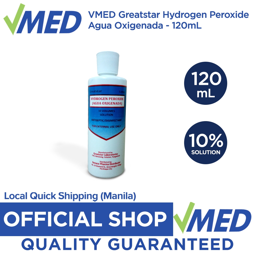 VMED Greatstar Hydrogen Peroxide Agua Oxinada -120mL | Shopee Philippines