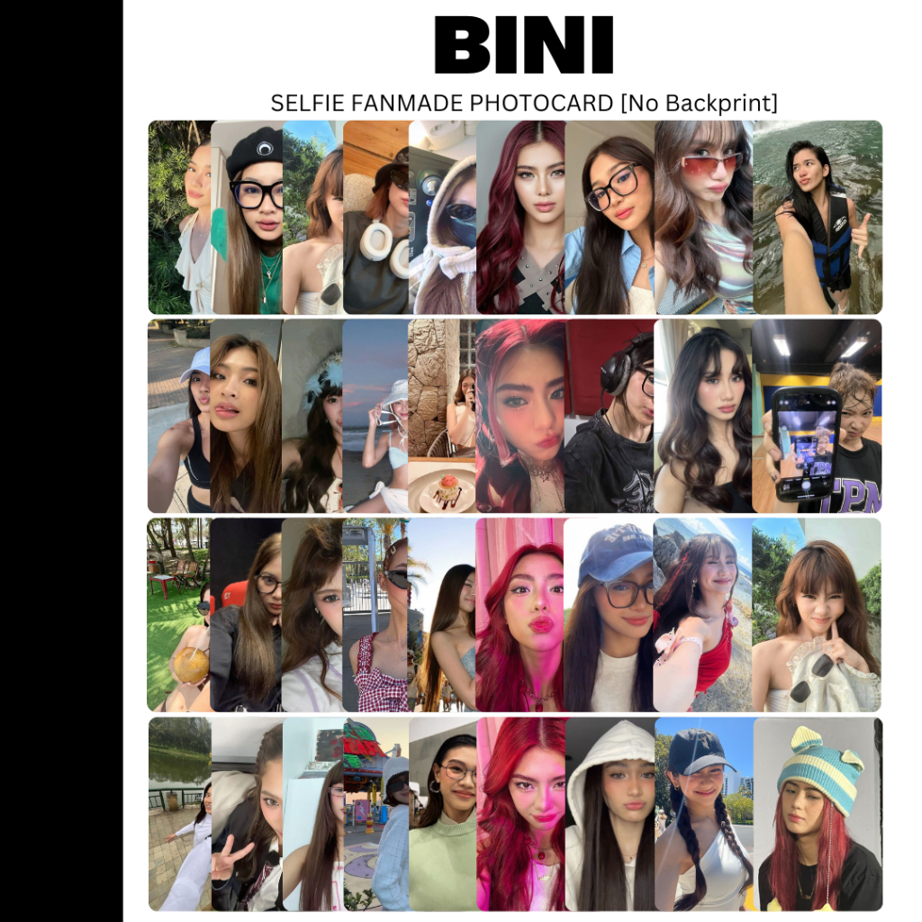 BINI Selfie Fanmade Photocard [No Backprint] | Shopee Philippines