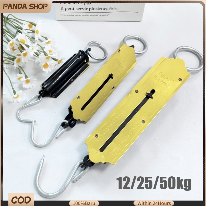 12kg/25kg/50kg Metal Spring Scale Pocket Scale Portable Hanging Scale ...