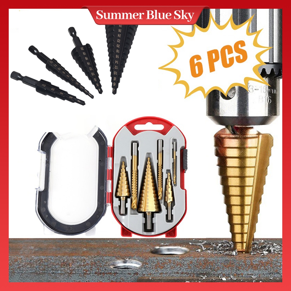 Stainless Steel Bit Ladder Drill 1/4 "Hexagonal Shank 4-32mm Titanium ...