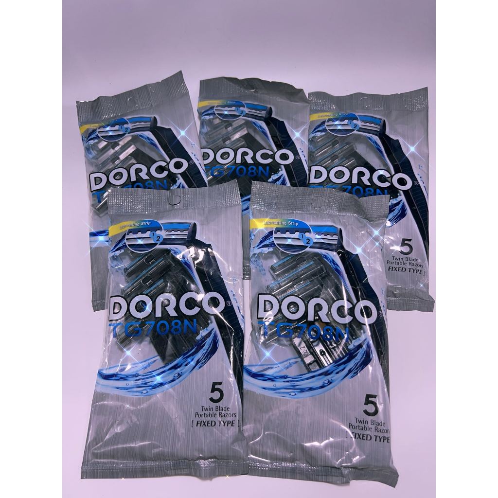 Original DORCO RAZOR MEN SHAVER 5in1 Twin Blade Disposable Razors Fixed ...