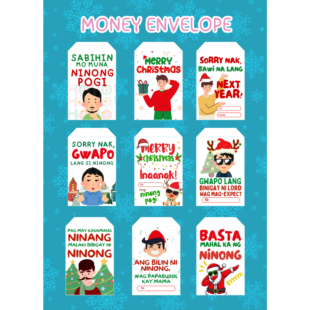 Witty Christmas Ampao/Angpao 10 pieces per pack | Shopee Philippines