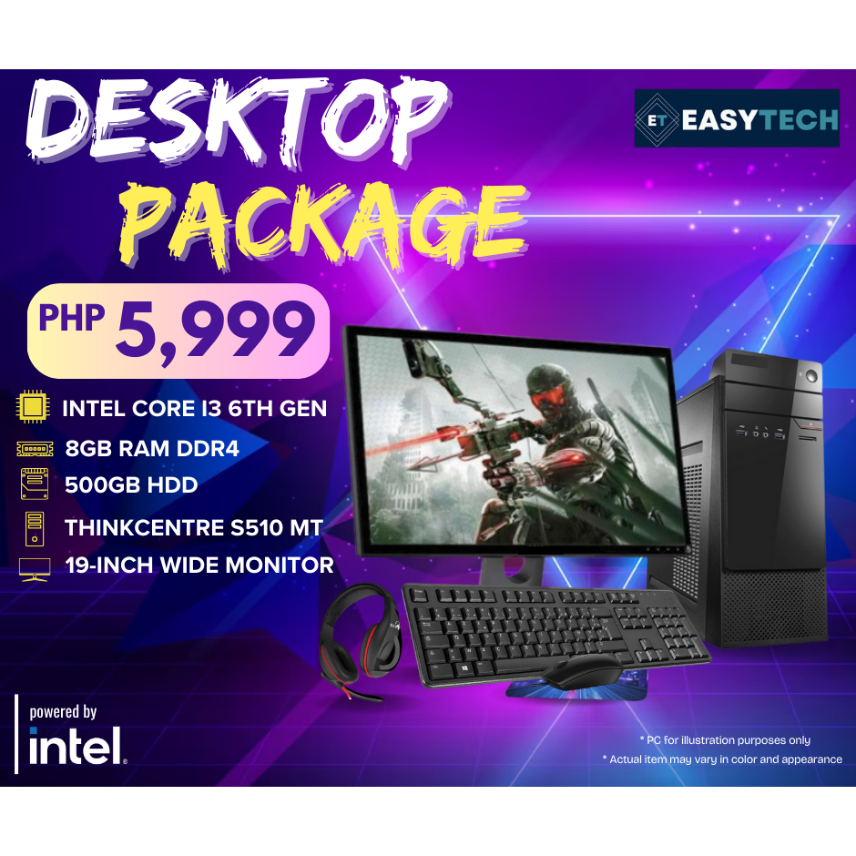 Intel Core i3 6th Gen System Unit with 8GB RAM and 500GB HDD and 19inch ...