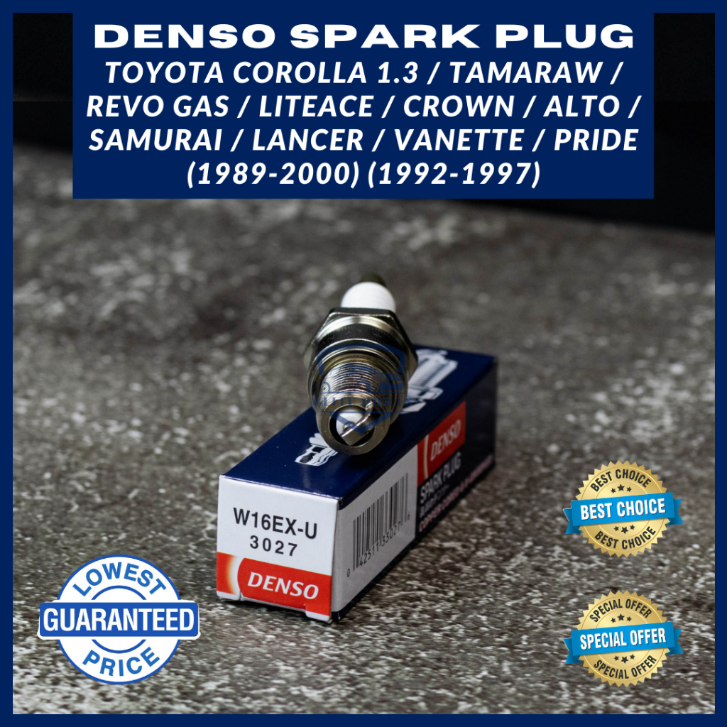 DENSO SPARK PLUG for TOYOTA COROLLA 1.3 / TAMARAW / REVO GAS / LITEACE ...