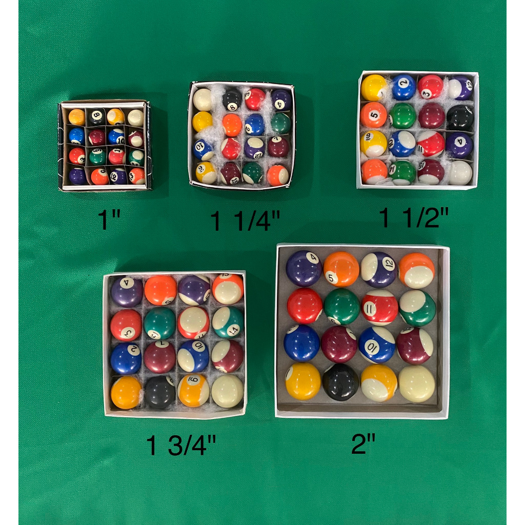 57mm Billiard Ball Set 2-1/4" Standard Size Complete 16 Ball Set ...