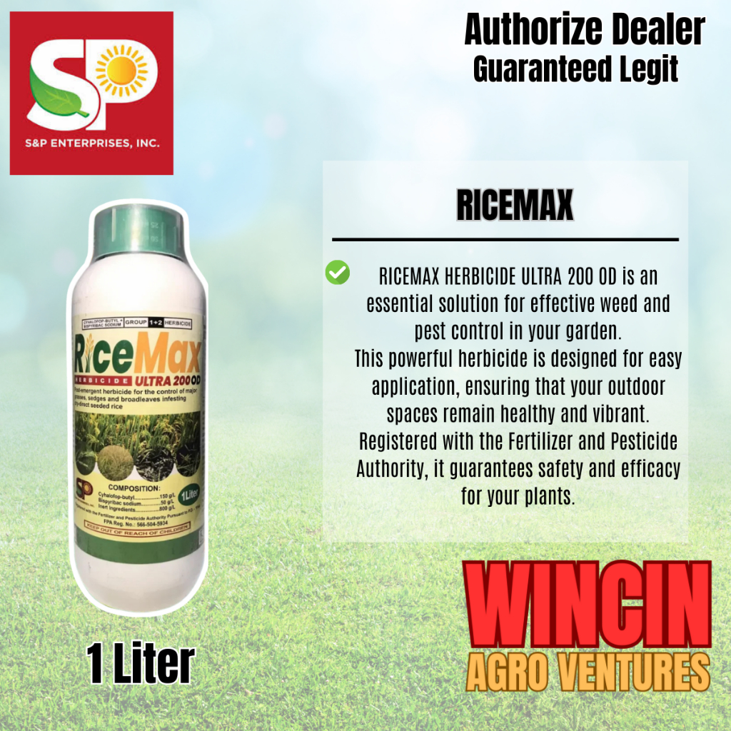 Ricestar S&P 1 Liter Herbicide | Shopee Philippines
