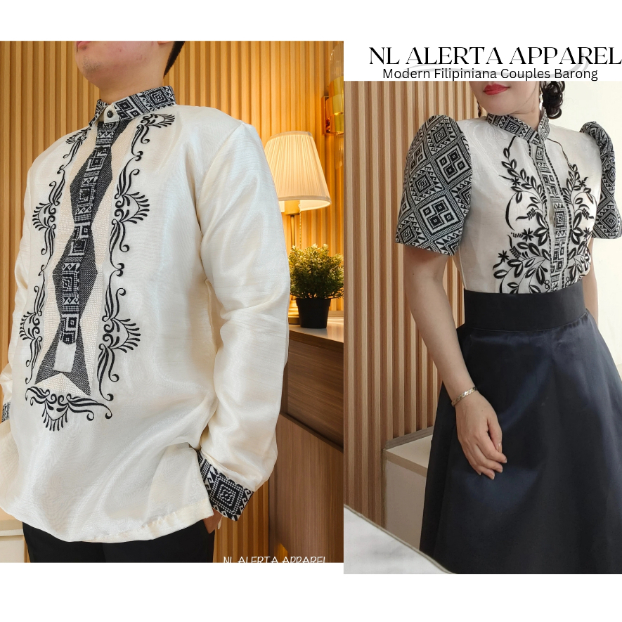 MODERN BARONG TAGALOG FOR MEN & MESTIZA TOP BARONG FOR WOMEN ...