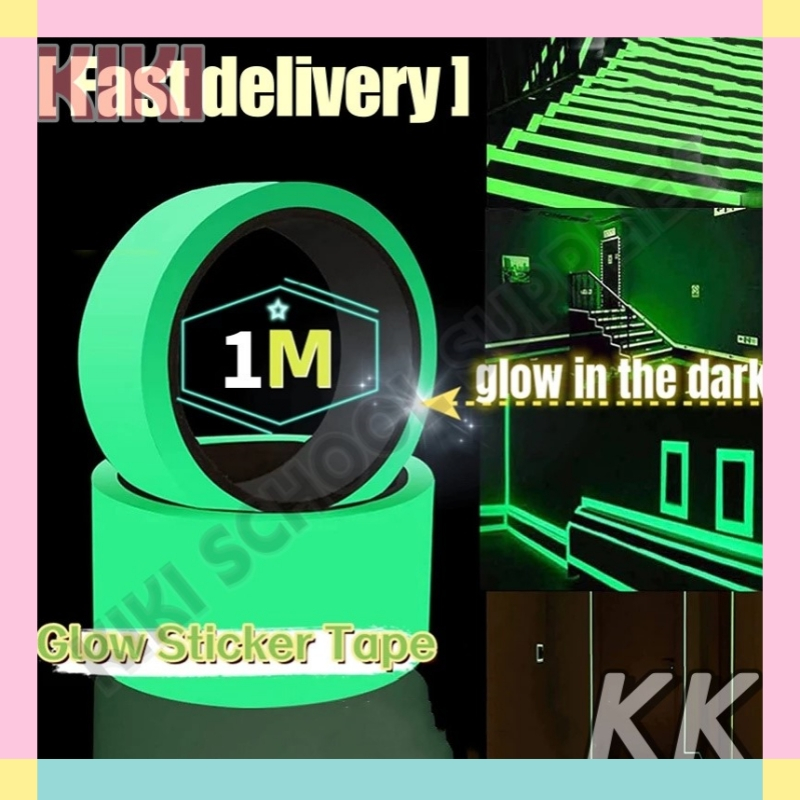 KK 1M Luminous Fluorescent Night Tape Self-adhesive Glow In The Dark ...