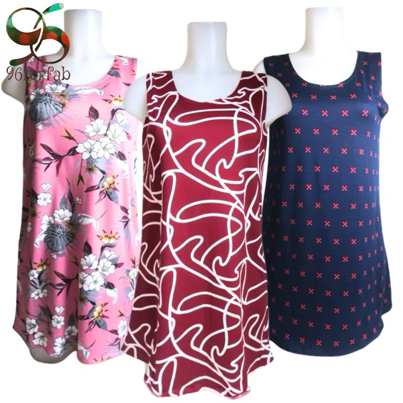 Aa2 Pambahay Sando Printed Daster Dress | Regular Mini |Fits M to L ...