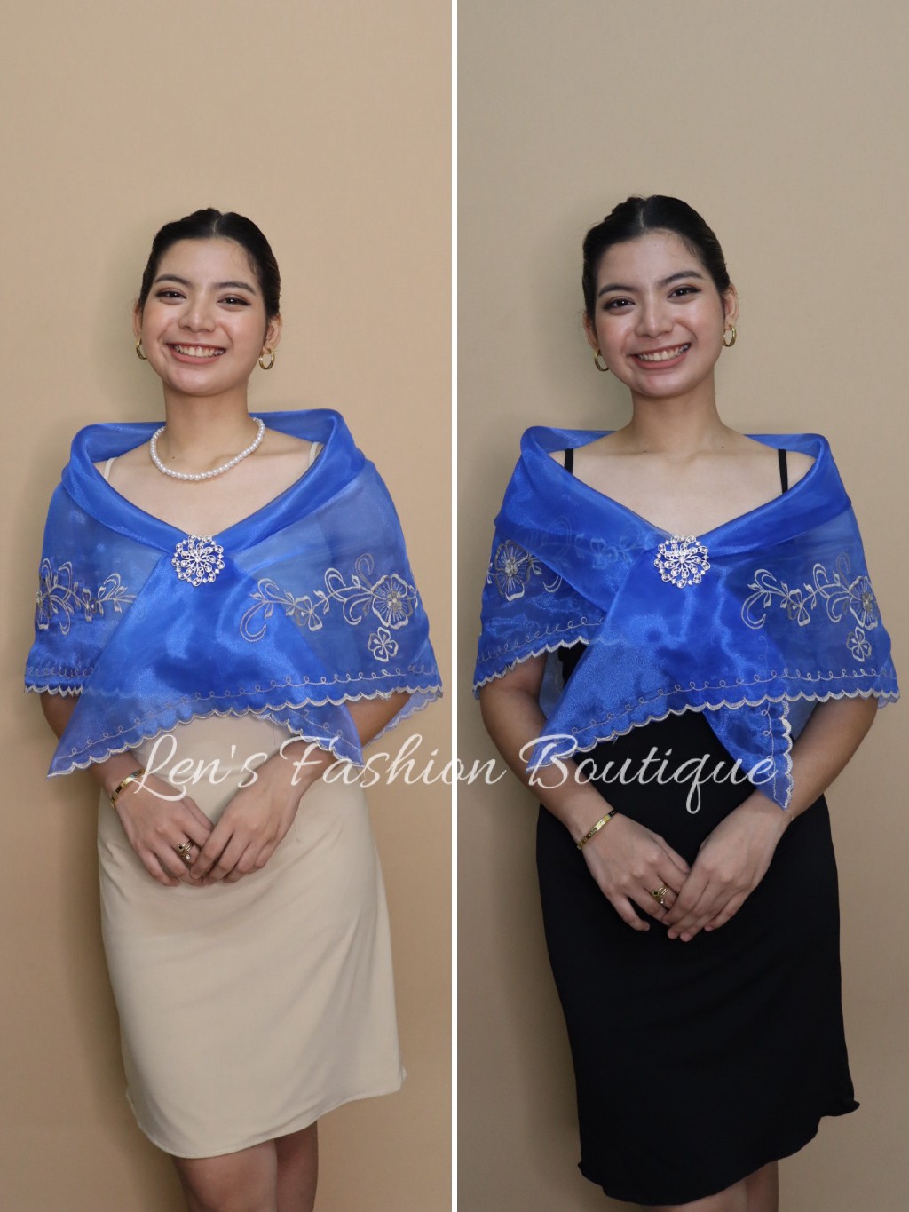 MODERN FILIPINIANA ALAMPAY (EMBROIDERED)- BROOCH NOT INCLUDED | Shopee ...
