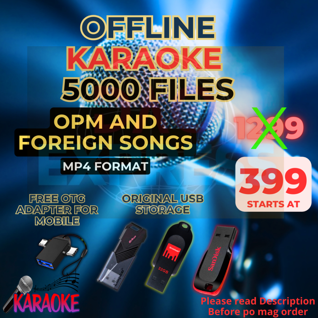 Videoke 5000 Mp4 Files USB Frlashdrive Collection, OTG Adapter | Shopee ...
