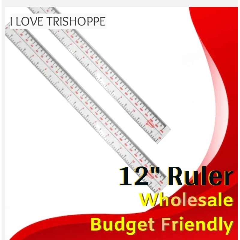 CLASSIC RULER, Protractor, PLASTIC WOOD 12 Inches, High quality, onhand ...