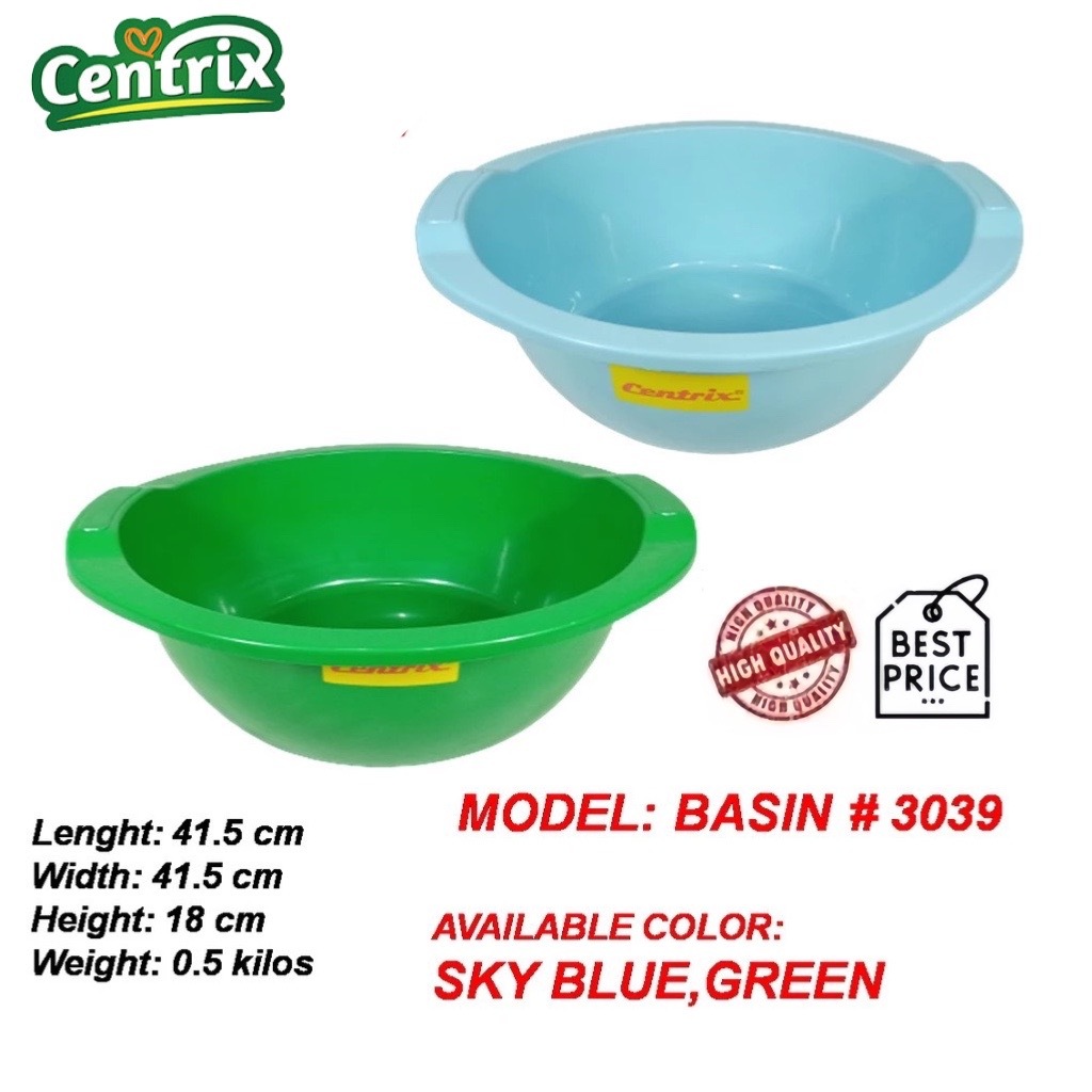 Centrix Multipurpose Plastic Big Basin Round Wash Basin High Quality #3039 | Shopee Philippines