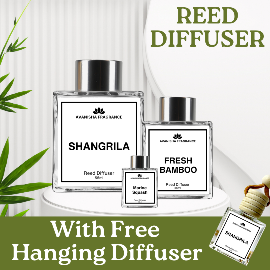 Reed Diffuser 100%Oil Base l With FREE Hanging Diffuser | Shopee ...