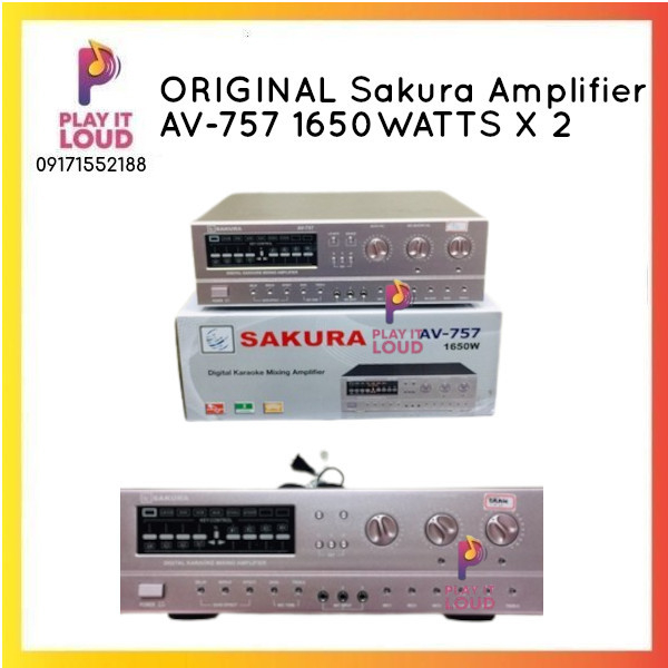 ORIGINAL Sakura Amplifier AV-757 1650WATTS X 2 | Shopee Philippines
