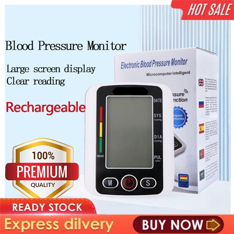 Portable Digital Upper Arm Blood Pressure Pulse Health Monitor tool ...