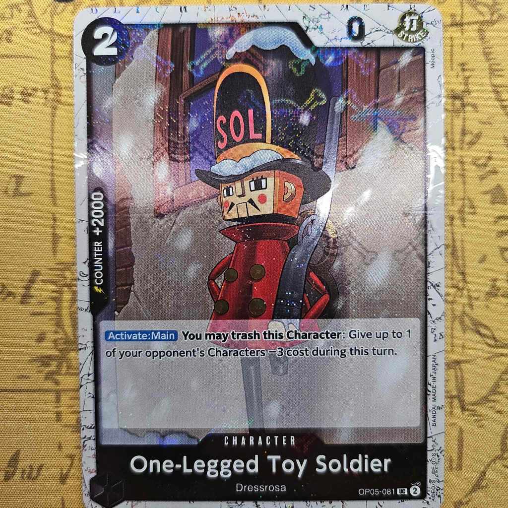 One Piece TCG [ENGLISH] OP05-081 UC One-legged Toy Soldier [PIRATE FLAG FOIL] | Shopee Philippines