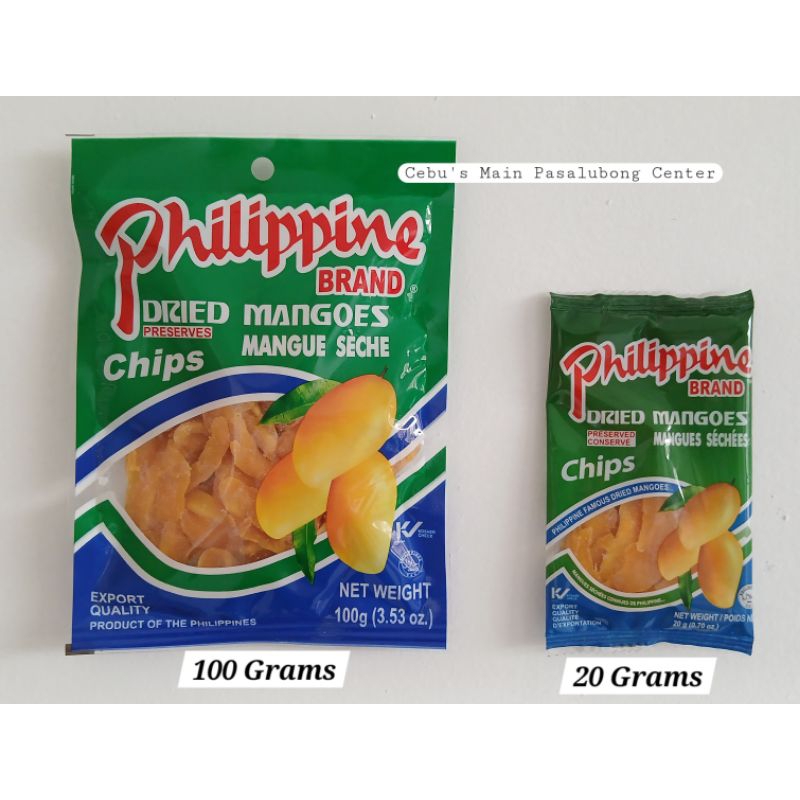 Philippine Brand Dried Mango Chips (20g and 100g) | Shopee Philippines