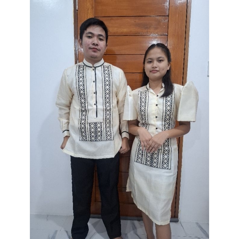 Couple barong boy and lady barong dress maria clara | Shopee Philippines