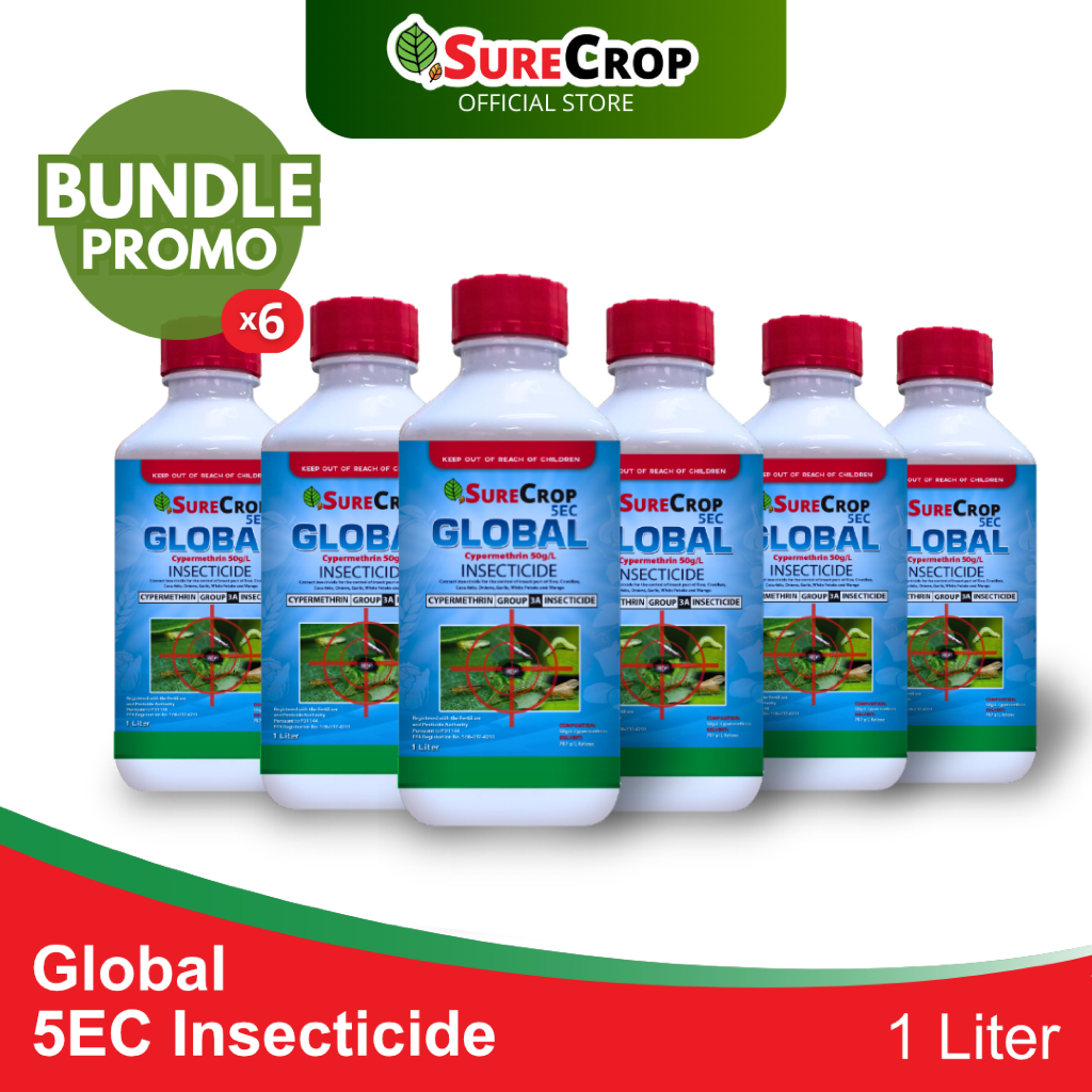 Global 5 EC Cypermethrin Insecticide, Sure Crop (1L x 6) | Shopee ...