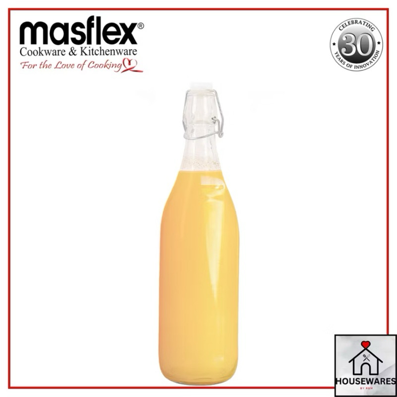 Masflex Glass Hermetic Bottle 1L with box | Shopee Philippines