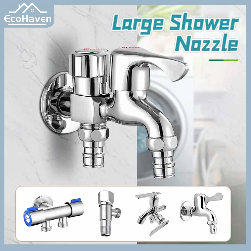 2 Way Faucet Bibcock Faucet 2in1 out Head Two Way Water Washer Taps ...