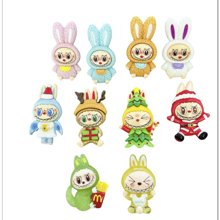 Labubu Creative Ref Magnets Resin cartoon Ref Magnets Collection gifts ...