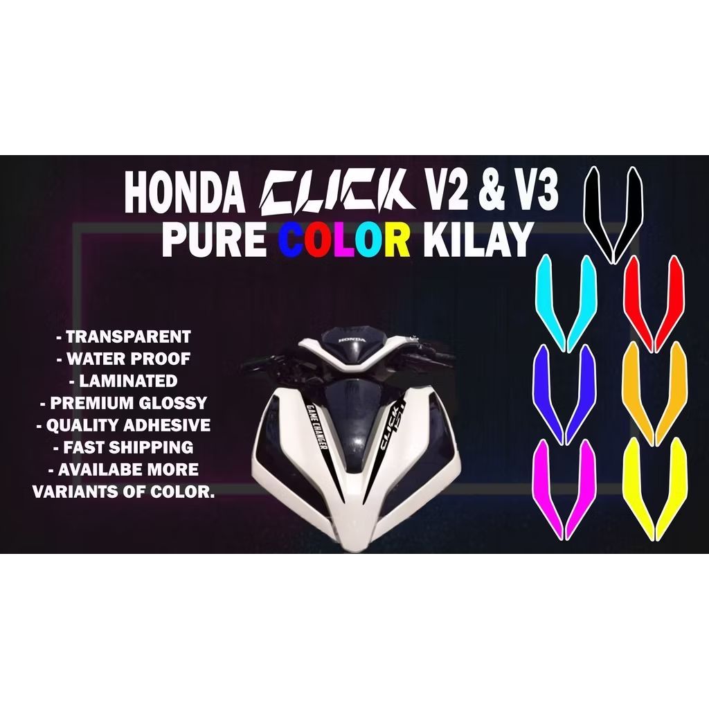 HONDA CLICK V2, V3 PURE COLOR KILAY I HONDA CLICK V2&V3 STICKERS I ...