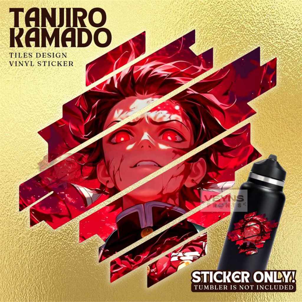 DEMON SLAYER TANJIRO STICKER - PHOTO TILES DESIGN LAMINATED VINYL ...