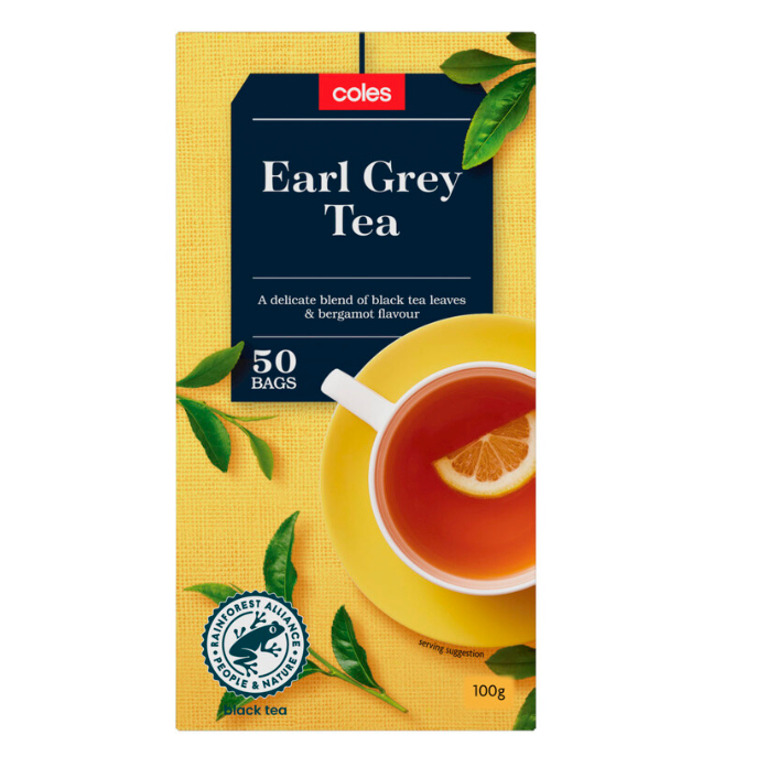 Coles Earl Grey Tea Bags | 50 pack (DEC 2026) | Shopee Philippines