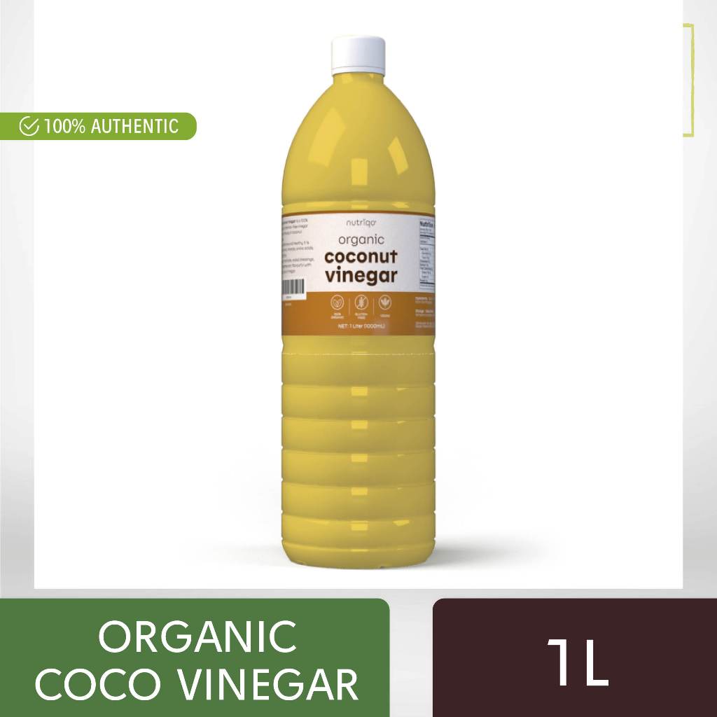 Nutriqo Organic Coconut Vinegar 1 Liter / 1000mL | Shopee Philippines