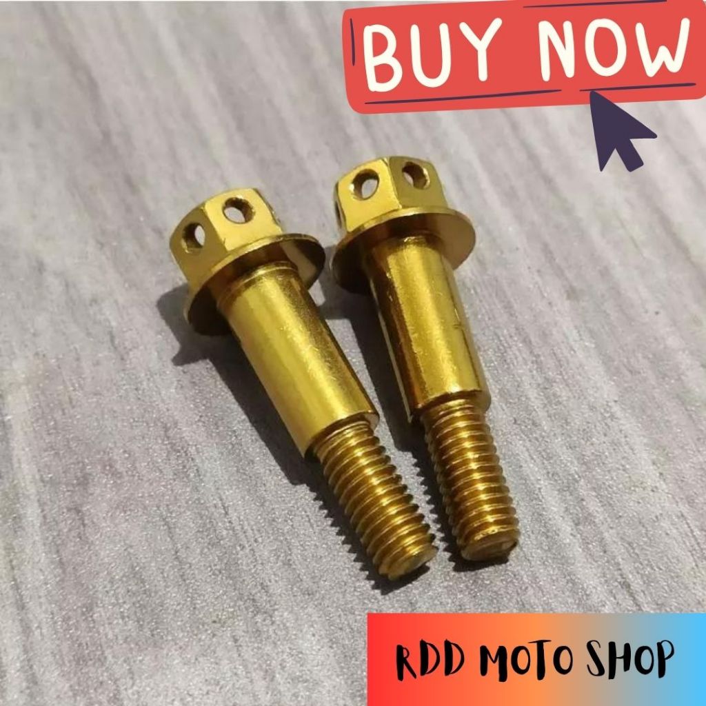 (PAIR) HENG STAINLESS BRAKE LEVER BOLT YAMAHA / HONDA / MIO / PCX 160 ...