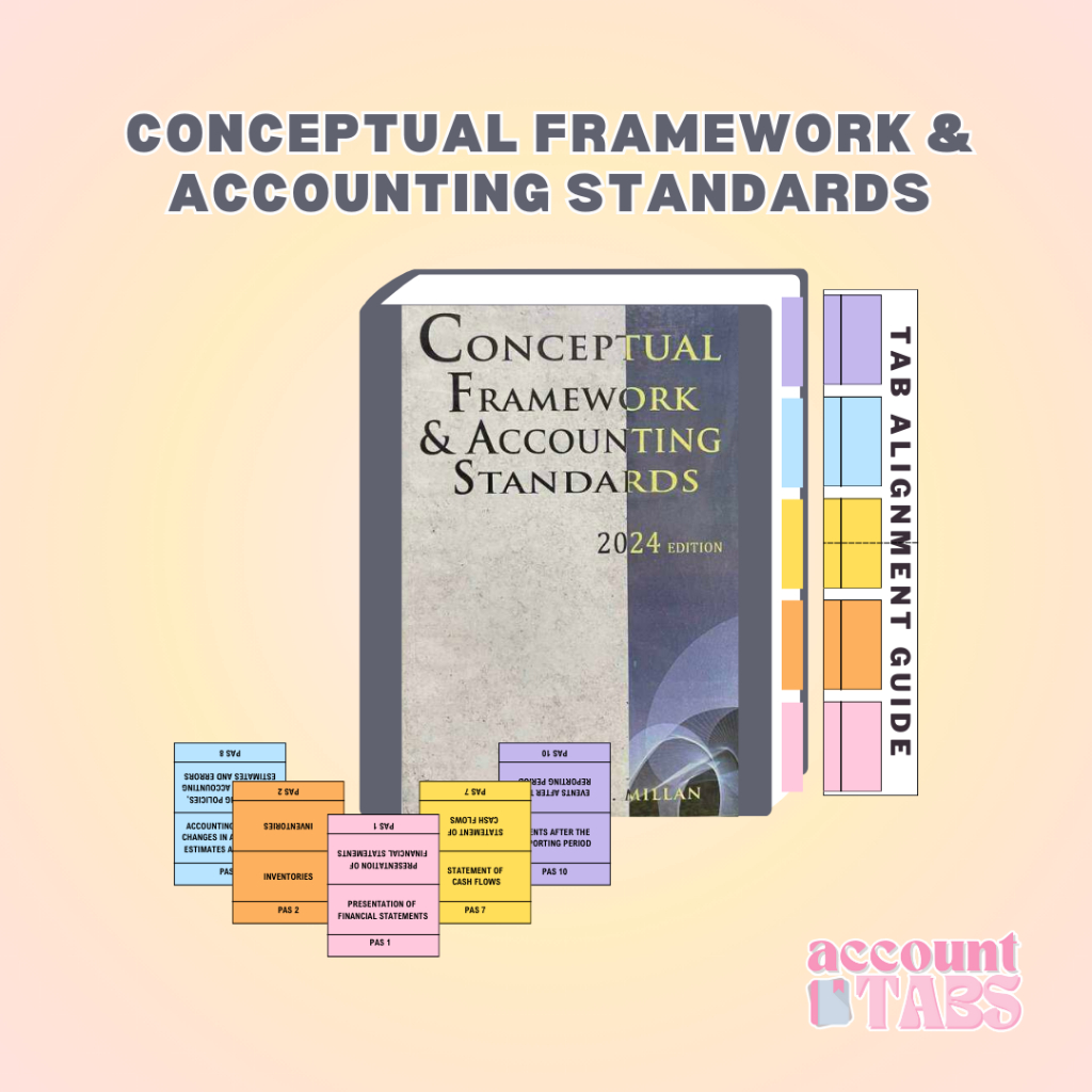 Accounting Tabs - Conceptual Framework & Accounting Standards Book Tabs ...