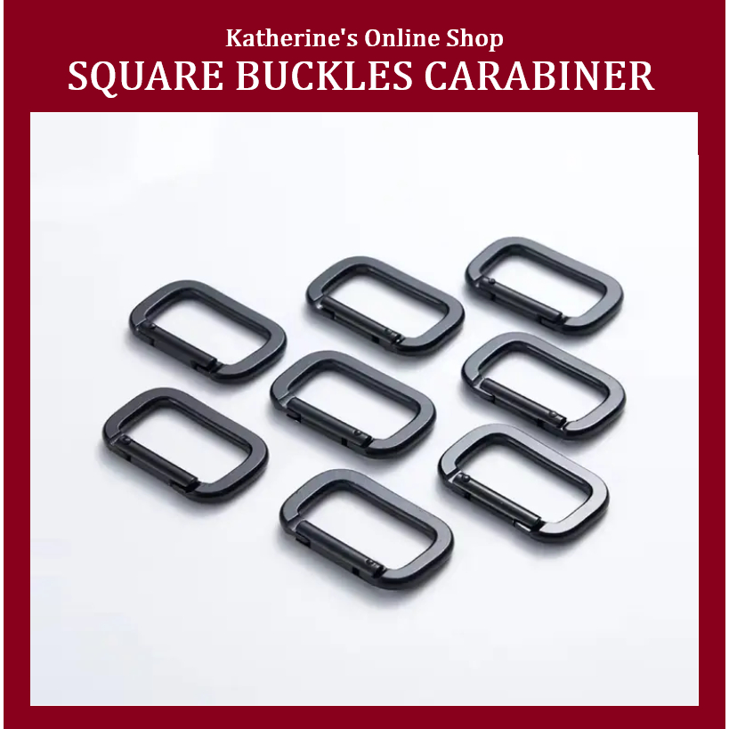 Square-Ring Buckles Spring Carabiners Snap Hooks Clip Keychains Outdoor ...