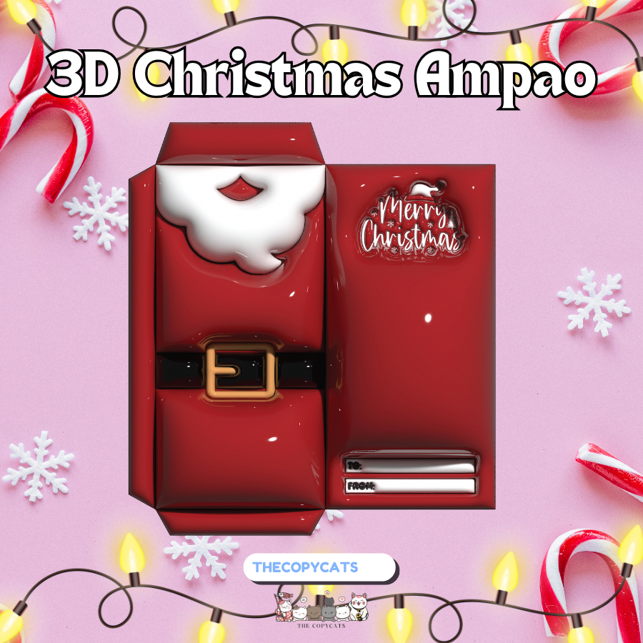 3D CHRISTMAS AMPAO ANGPAO MONEY ENVELOPE SMALL AND LARGE SIZE | Shopee ...
