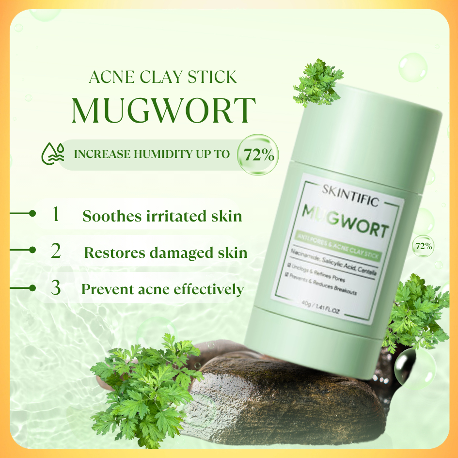 [Authentic] Mugwort Clay Facial Mask Stick Skin Care Face Mask White ...
