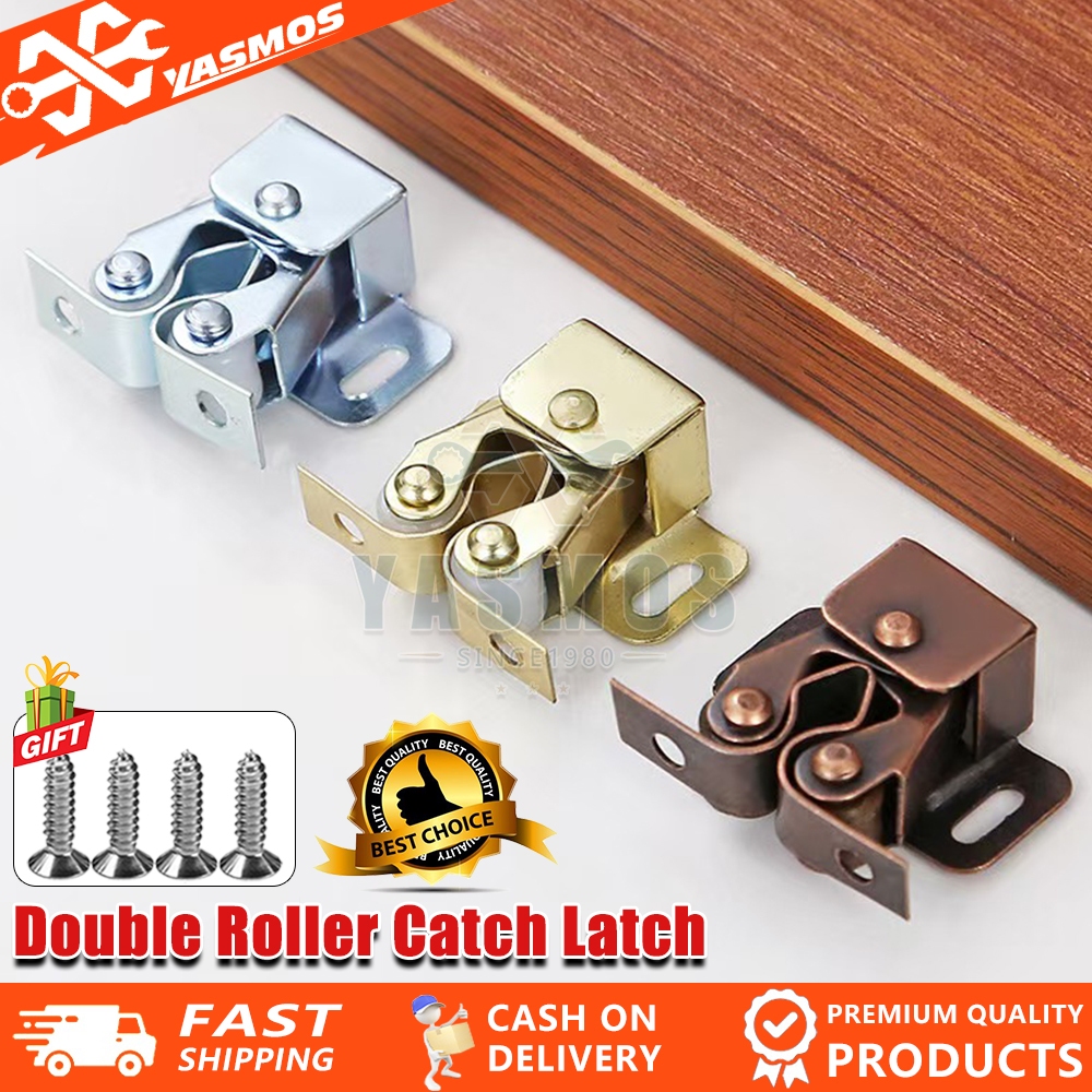 1pc Double Roller Catch Latch For Cabinet Door Cabinet Catches Closer | Shopee Philippines