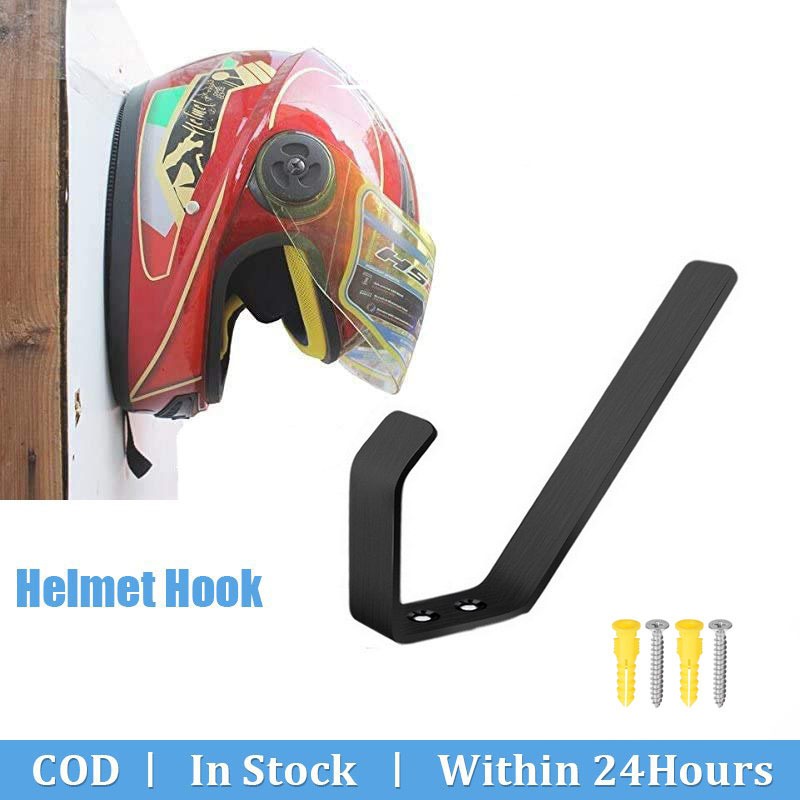 Motorcycle Helmet Hook Wall Mounted Hanger Hook Multi Functional Metal ...