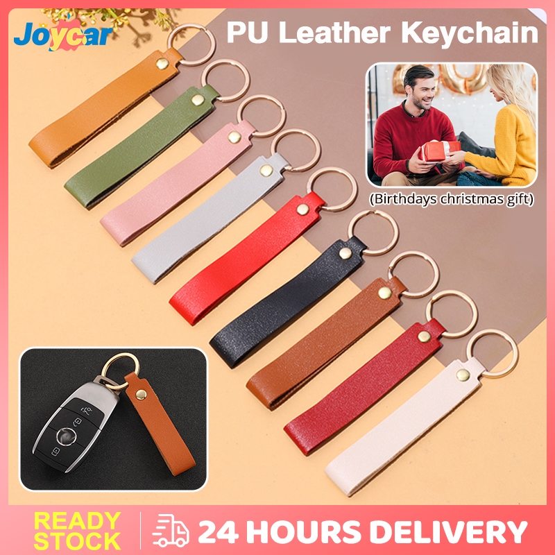 Universal PU Leather Keychain for Men and Women Simplicity Key Ring ...