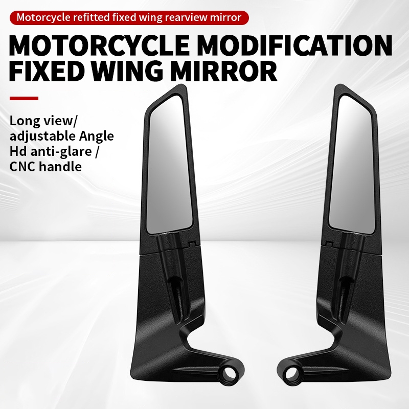 Wind Wing Rotating Side Mirrors 360°Alloy Universal Motorcycle Side ...