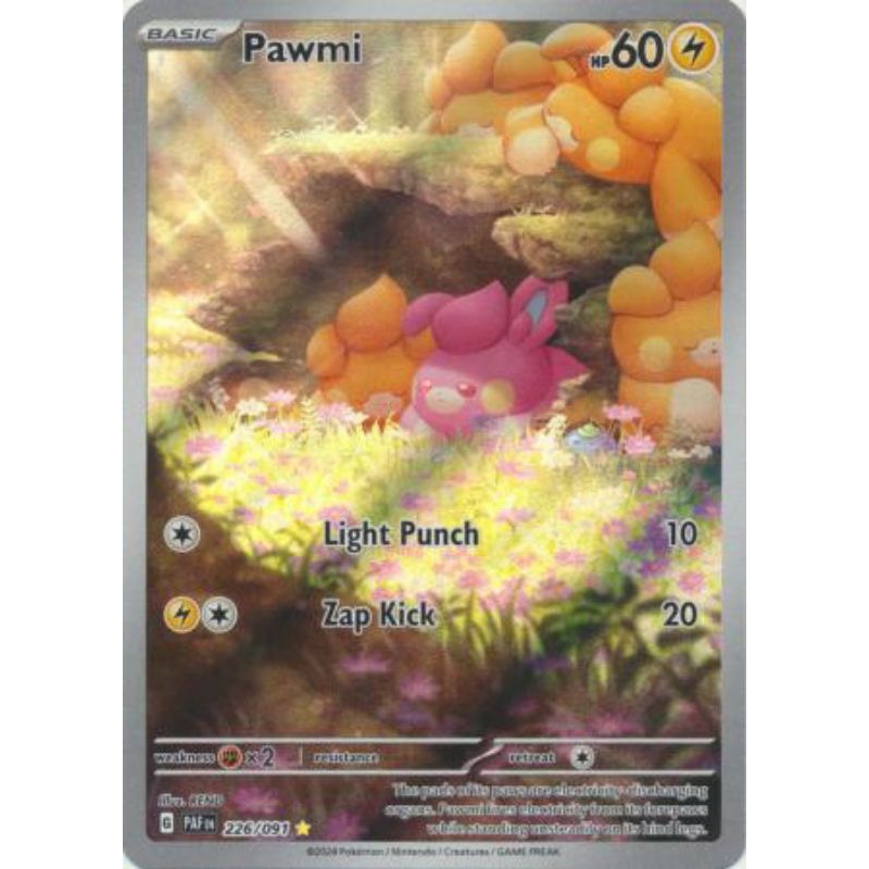 Pokemon Card, Pawmi 226/091, Illustration Rare. (ENGLISH TYPE) | Shopee ...