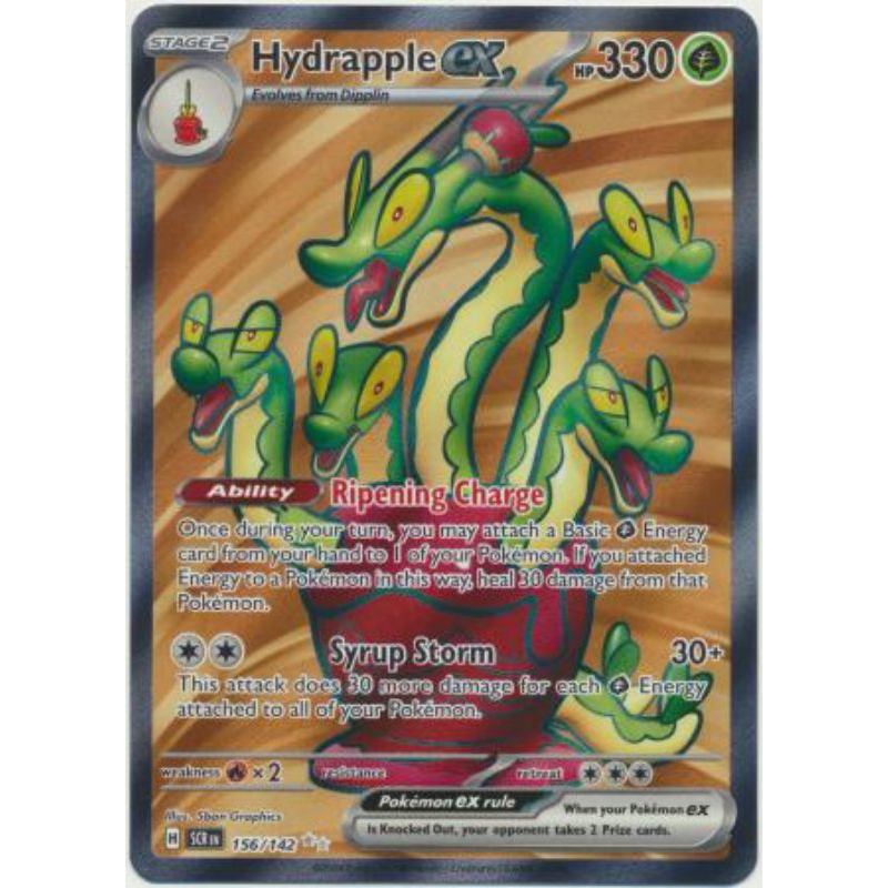 Pokemon Card, Hydrapple ex 156/142, Full Art Secret Rare. (ENGLISH TYPE ...