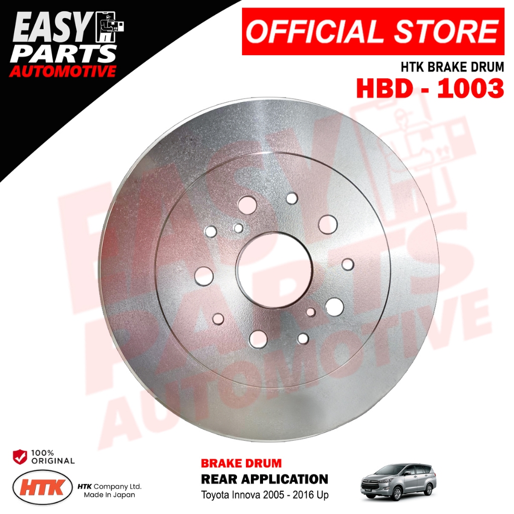 HTK Brake Drum Toyota Innova 2005 - 2016 Rear | Shopee Philippines