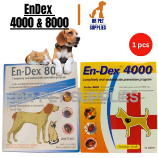 Endex 4000 & 8000 Control Treatment Pet Anti Ticks And Fleas Heartworm Tablets Cat Dogs Dog Cats ...