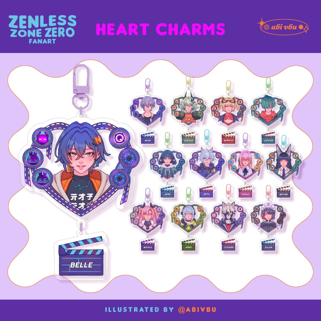 ZZZ Zenless Zone Zero Acrylic Keychain Fanart by AbiVbu | Shopee ...