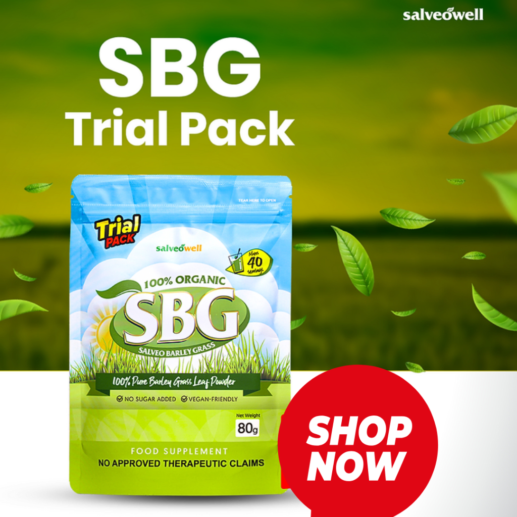 SBG SALVEO BARLEY GRASS TRIAL PACK | Shopee Philippines