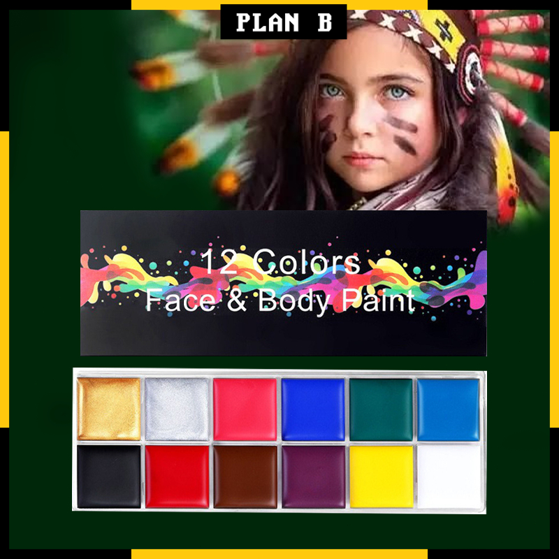 12 Colors Face And Body Paint Professional DIY Body Paint Palette ...