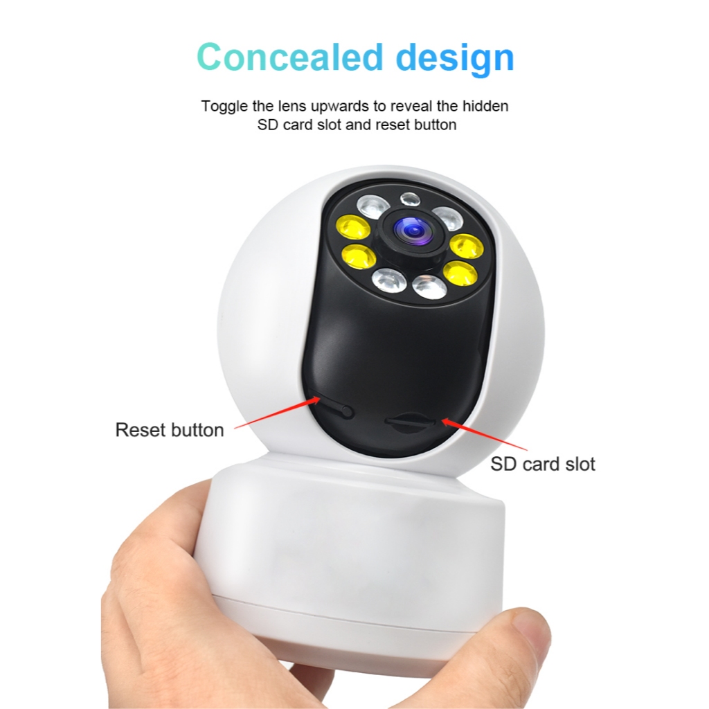 WangLink 360 degree Rotation CCTV Camera Home Surveillance Night Vision ...